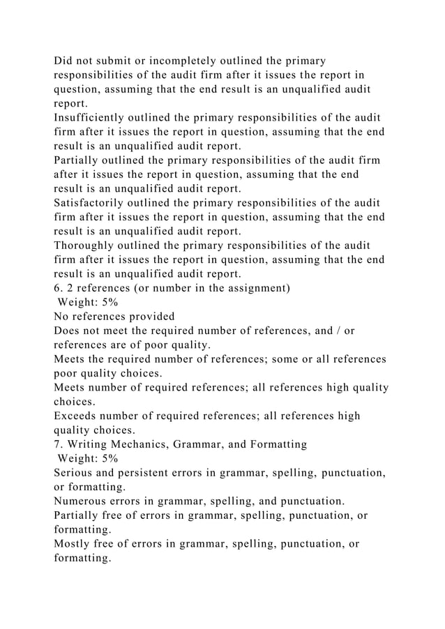 Assignment 2 Audit Planning and Control It is common industry kno.docx