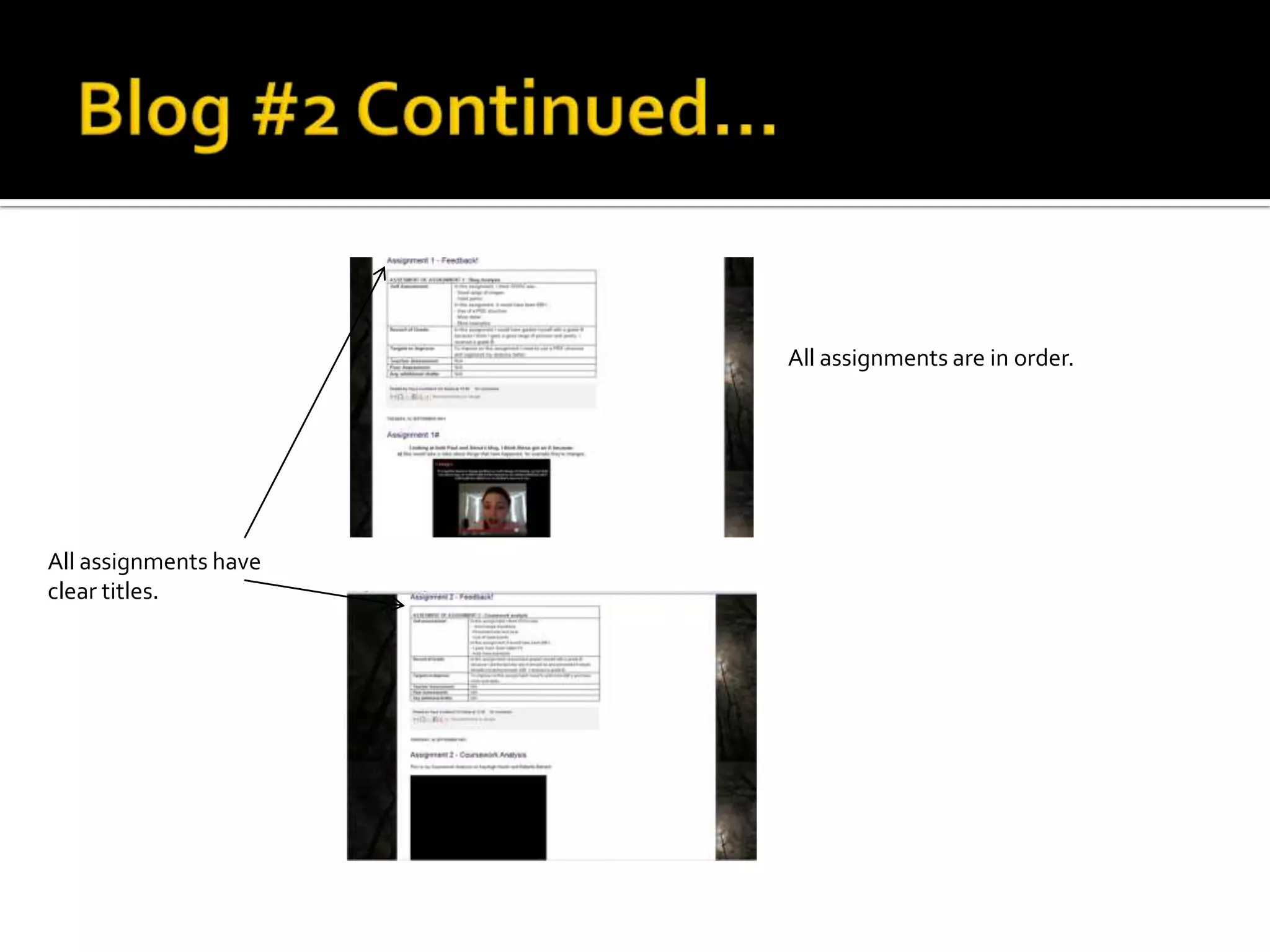 Assignment 2: Blog analysis | PPTX