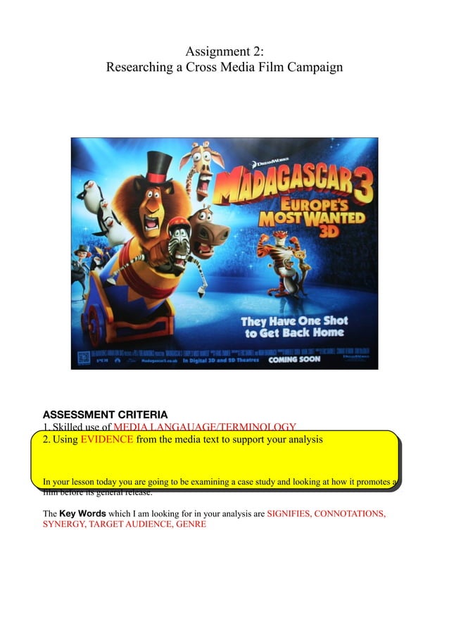 Assignment 2 brief | PDF