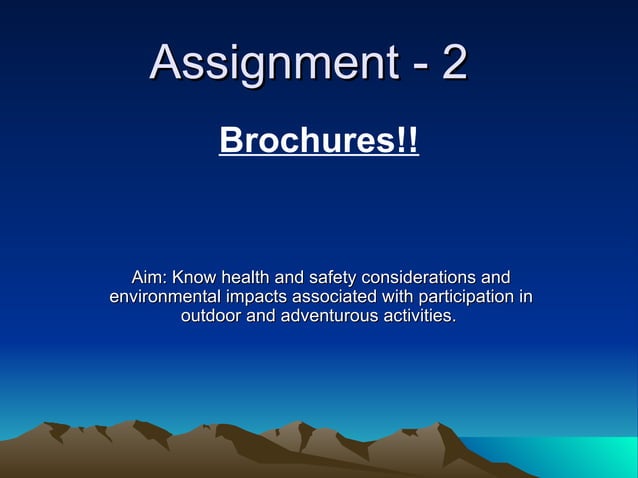 Assignment2 brochures | PPT