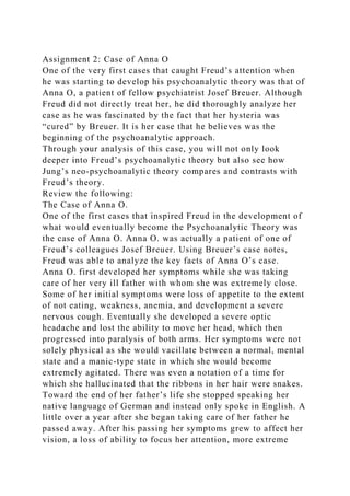 Assignment 2 Case of Anna OOne of the very first cases that caugh.docx