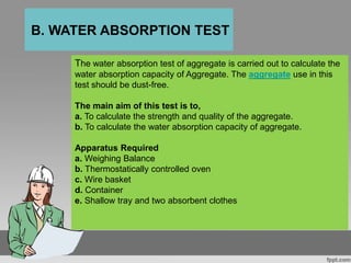 ASTM STANDARDS IN PERFORMING LABORATORY TEST FOR AGGREGATES | PPT