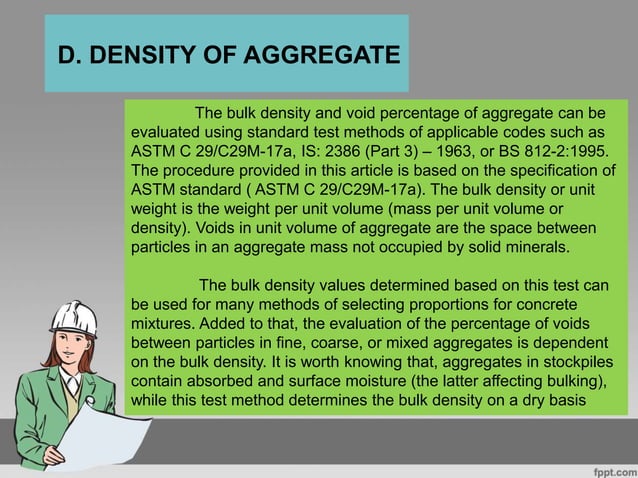 ASTM STANDARDS IN PERFORMING LABORATORY TEST FOR AGGREGATES | PPT ...