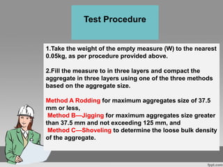 ASTM STANDARDS IN PERFORMING LABORATORY TEST FOR AGGREGATES | PPT