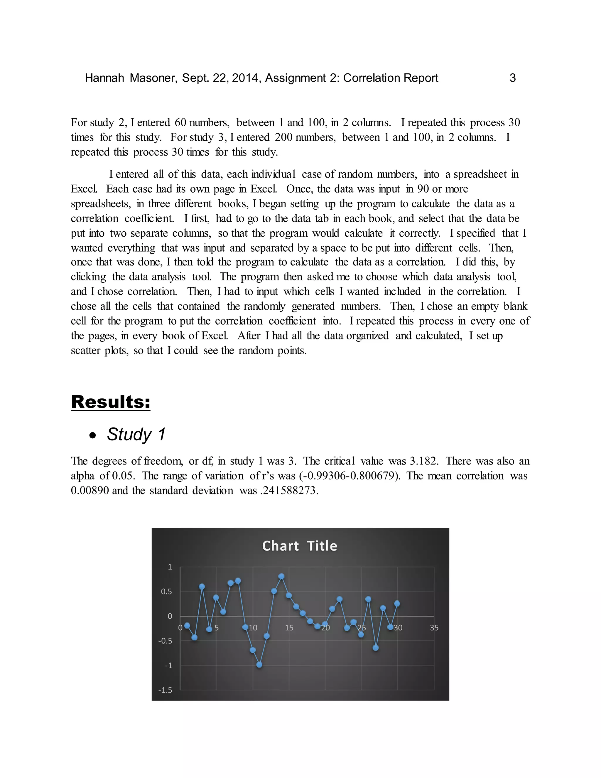 Assignment 2 correlation report final | PDF