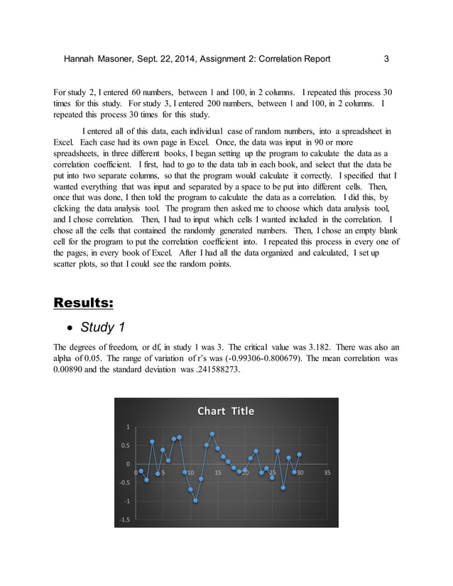 Assignment 2 correlation report final | PDF
