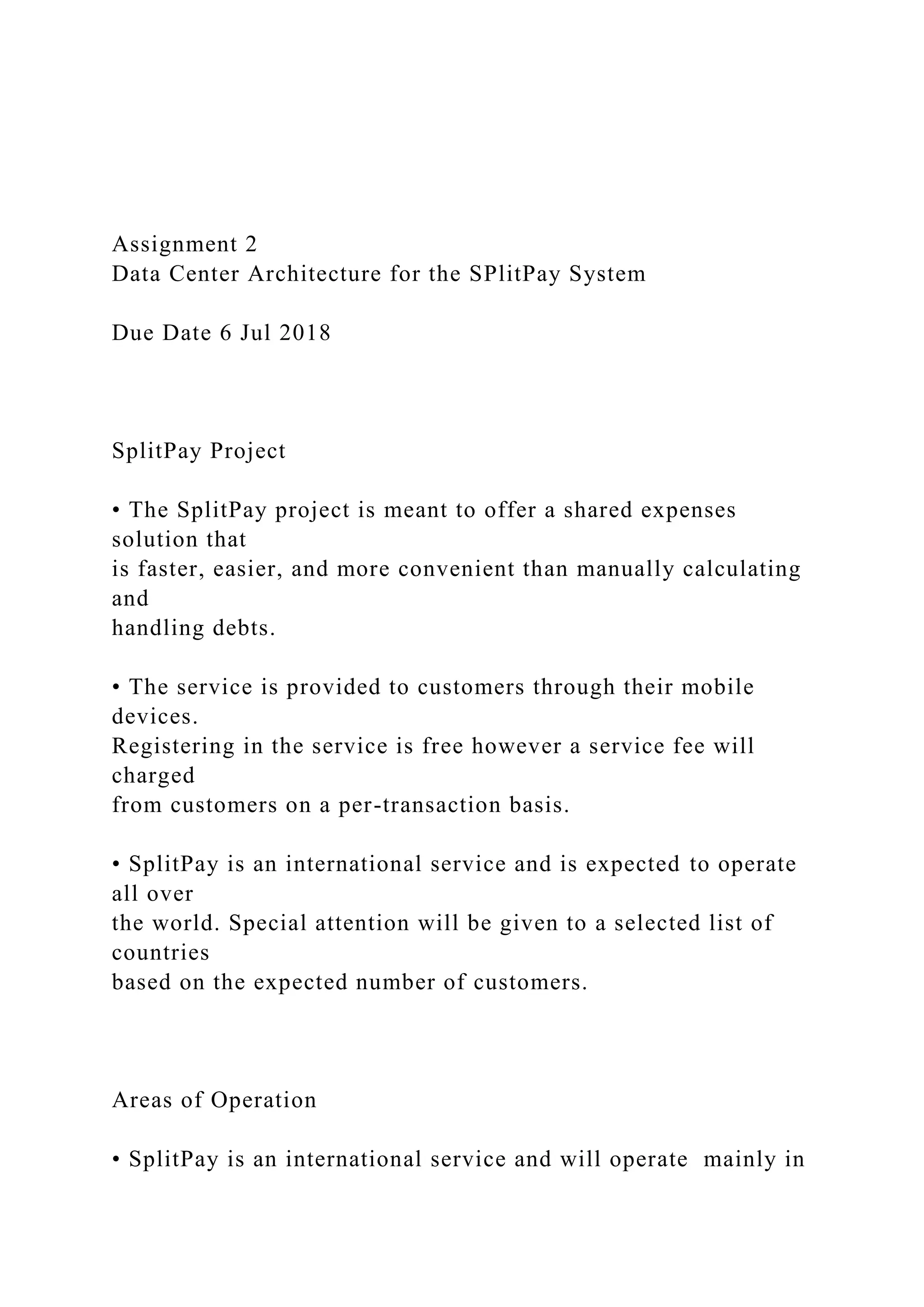 Assignment 2Data Center Architecture for the SPlitPay System.docx