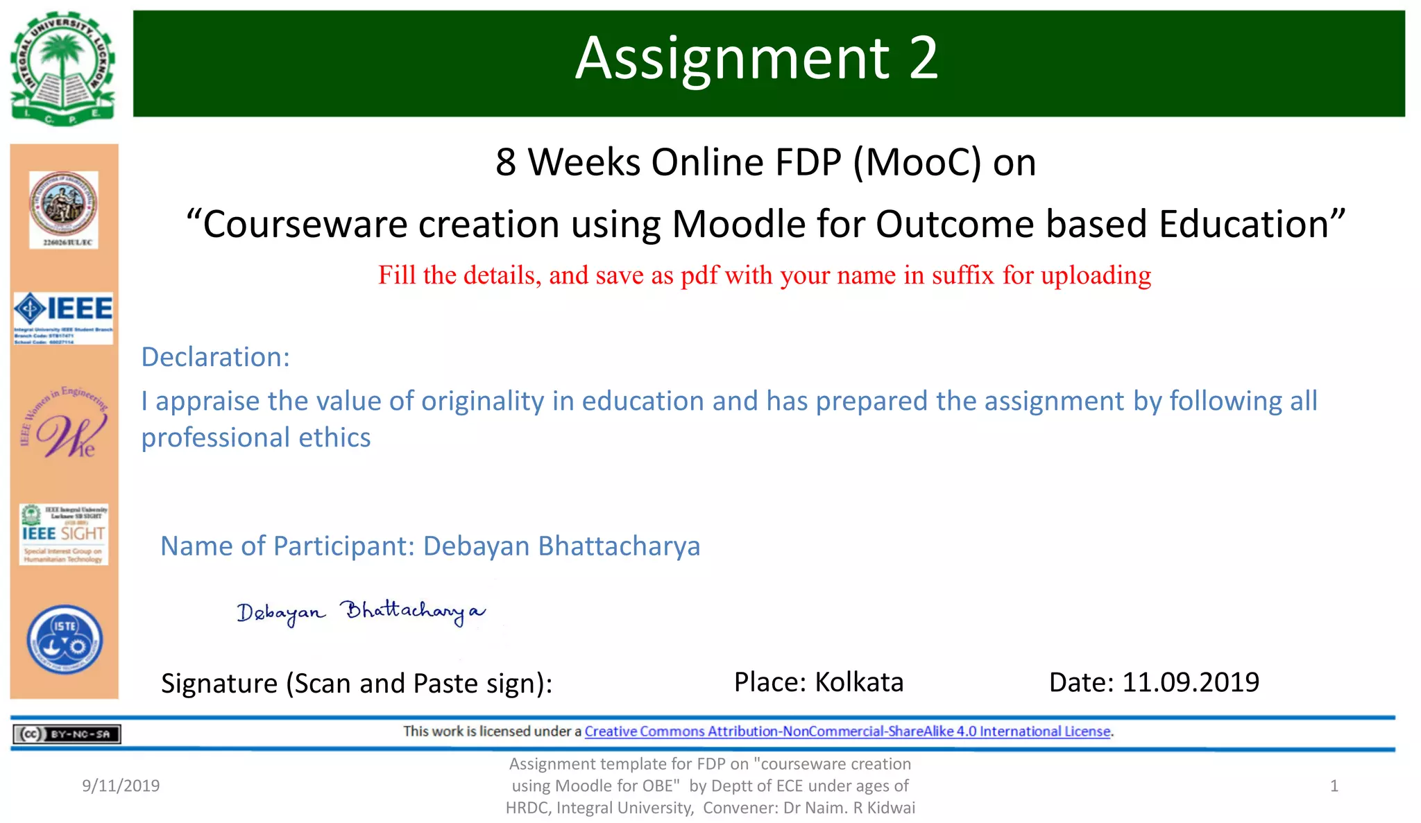 Assignment 2 debayan bhattacharya submission | PPT
