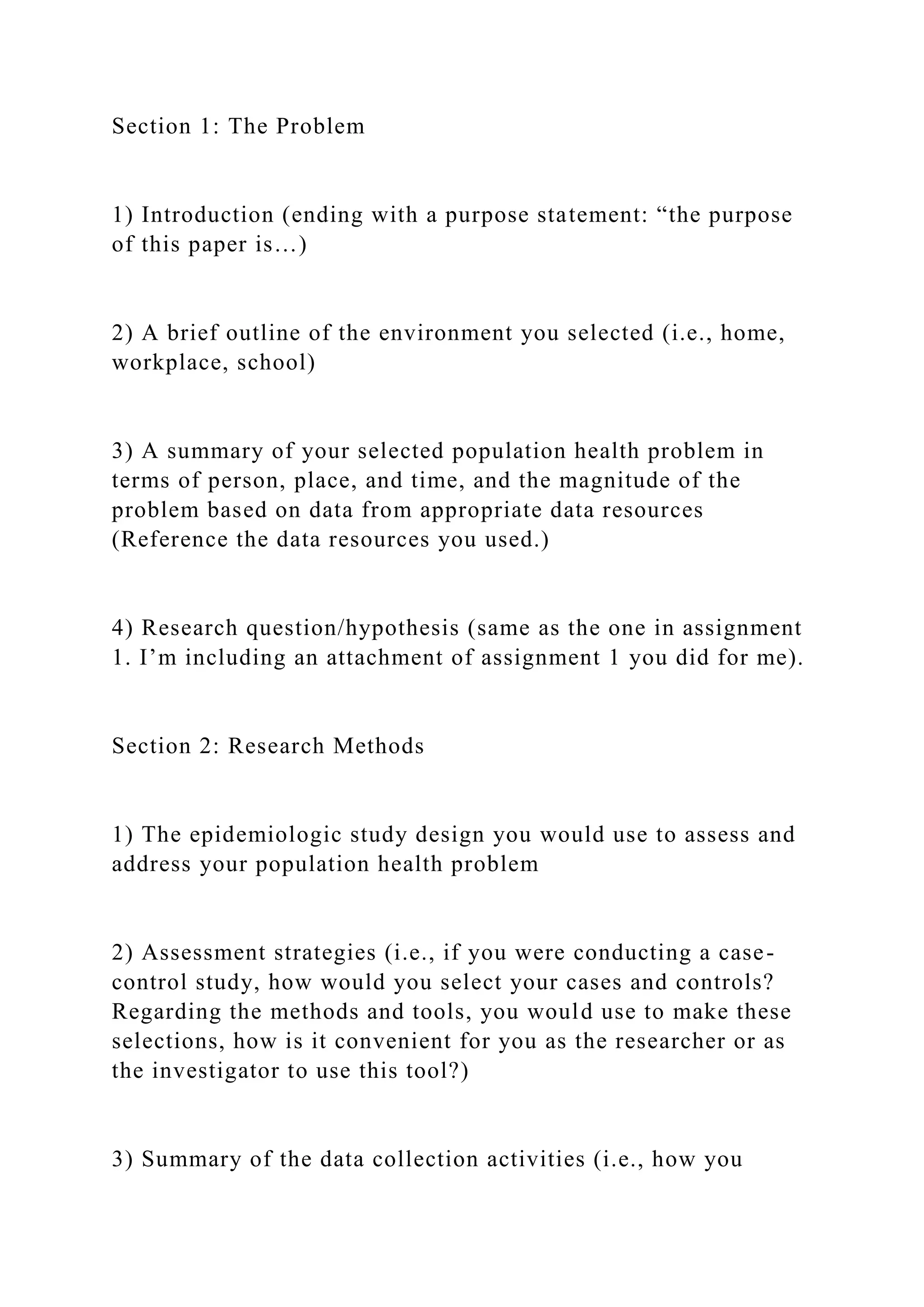 Assignment 2 Defining the Problem and Research MethodsSec | PDF