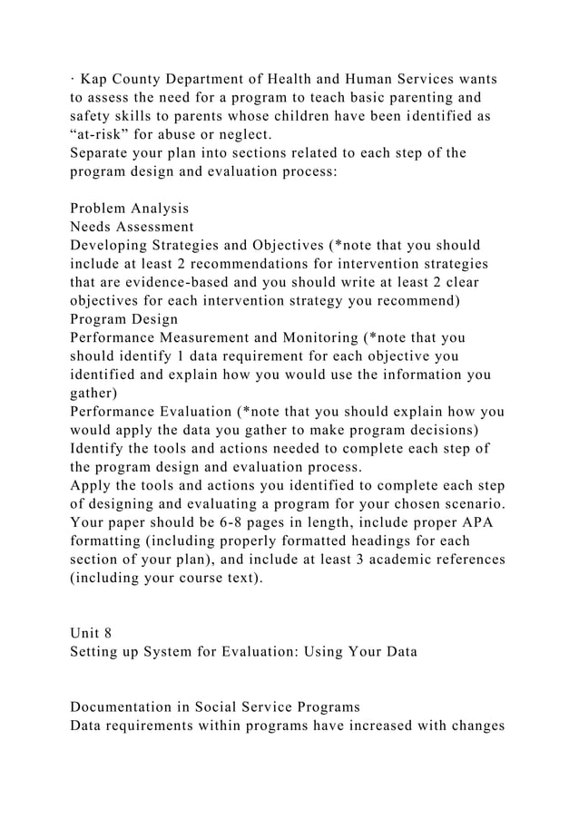 Assignment 2 Designing a Training ProgramDue Week 8 and worth 3.docx ...