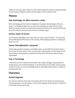 Word processor of the God by Stephen King Goliath by Neil Gaiman | DOCX ...