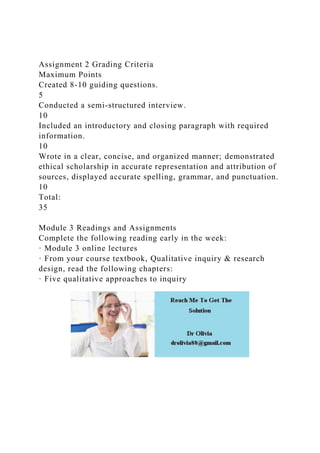 Assignment 2 Grading CriteriaMaximum PointsCreated 8-10 guidin.docx