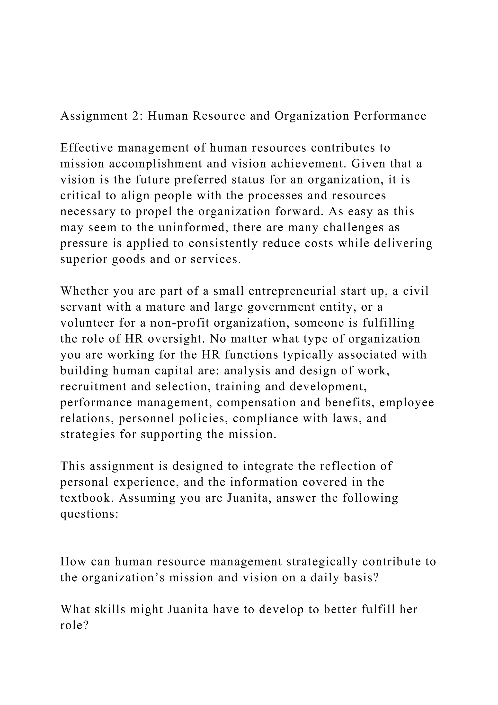Assignment 2 Human Resource and Organization PerformanceEff.docx