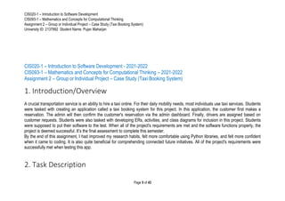 Taxi Booking Assignment | DOCX