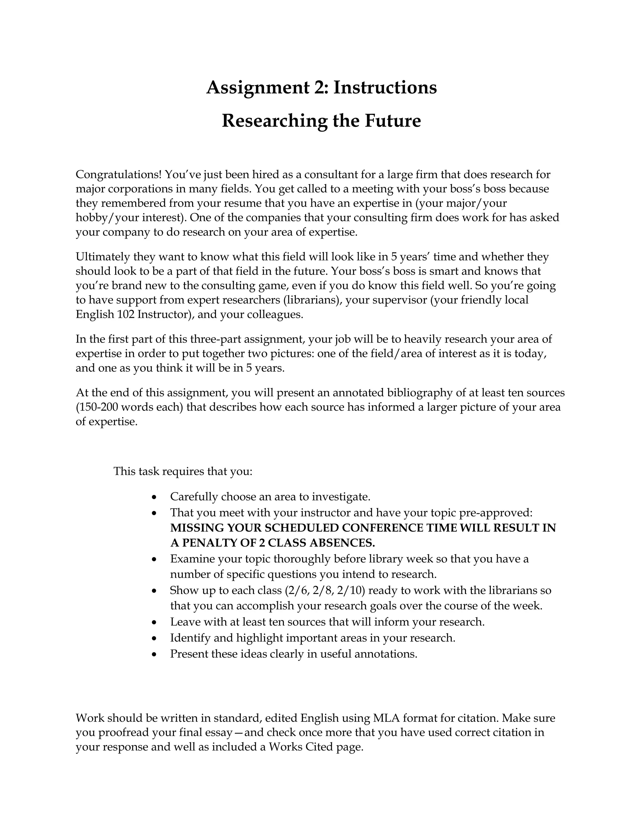 Assignment 2 instructions (update) | PDF