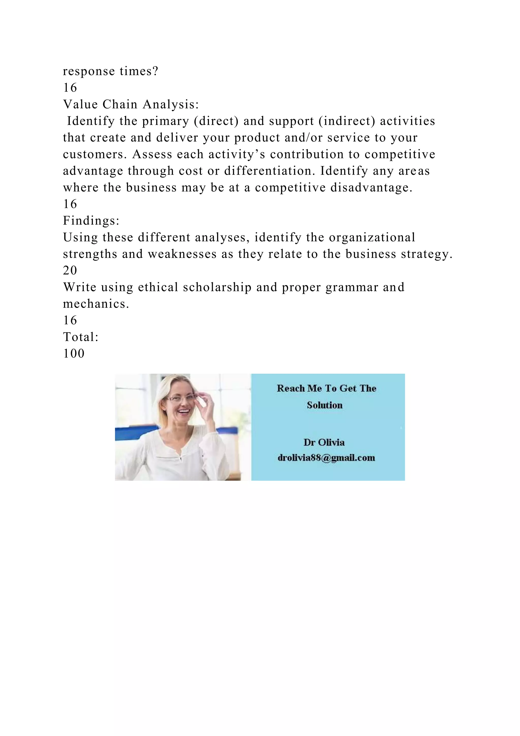 Assignment 2 Internal Environmental Scanorganizational Assessment Docx