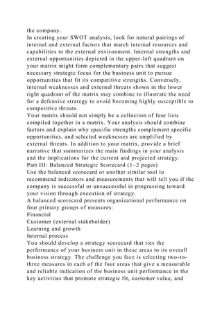 Assignment 2 Internal Environmental ScanOrganizational Assessment.docx