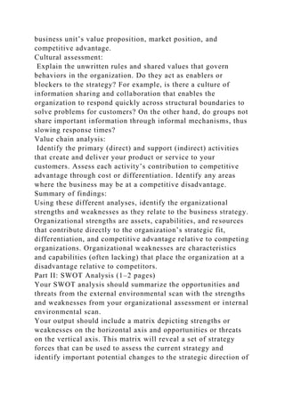 Assignment 2 Internal Environmental ScanOrganizational Assessment.docx