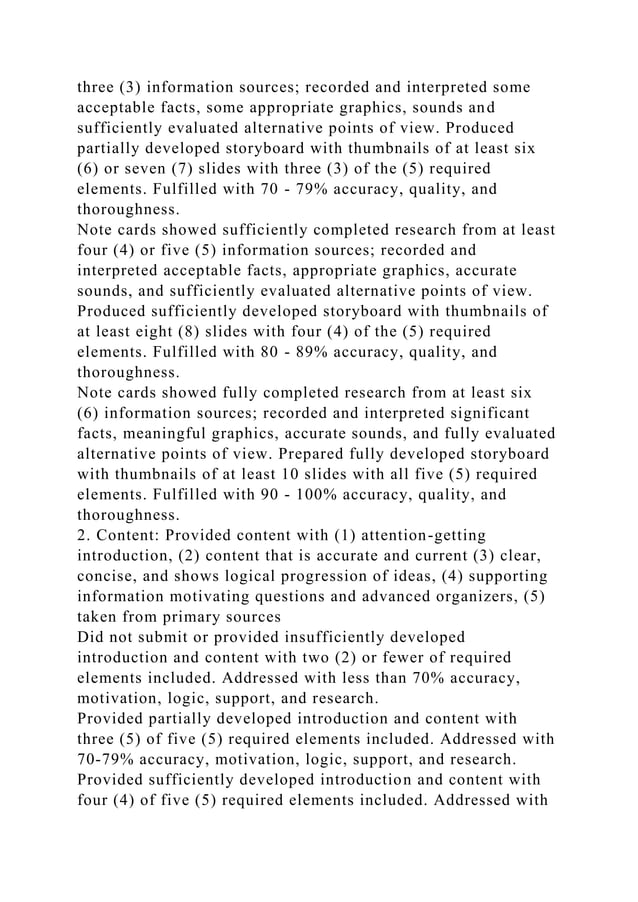 Assignment #2 Internet Field TripResearch Research at least six .docx