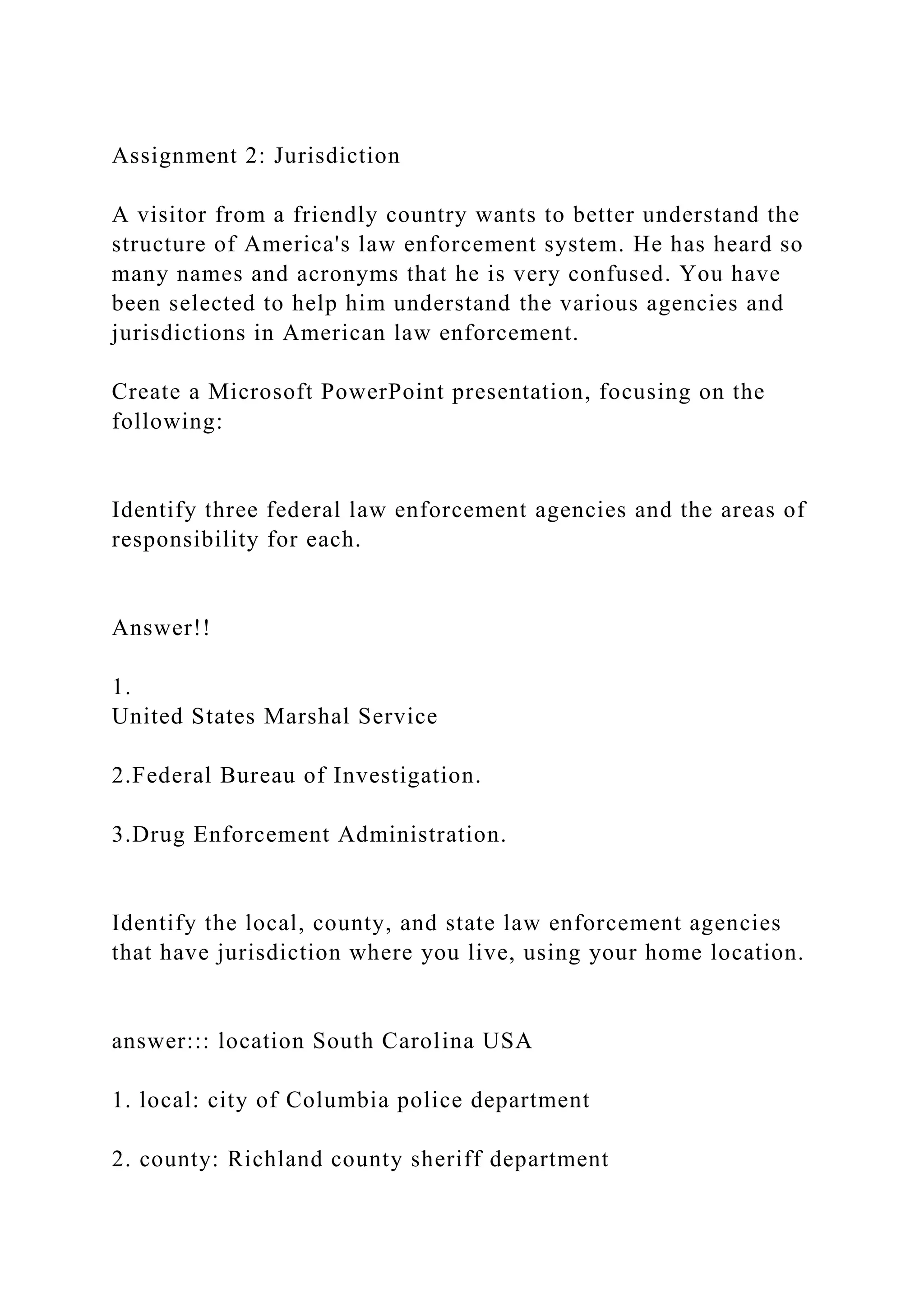 Assignment 2 JurisdictionA visitor from a friendly country want.docx