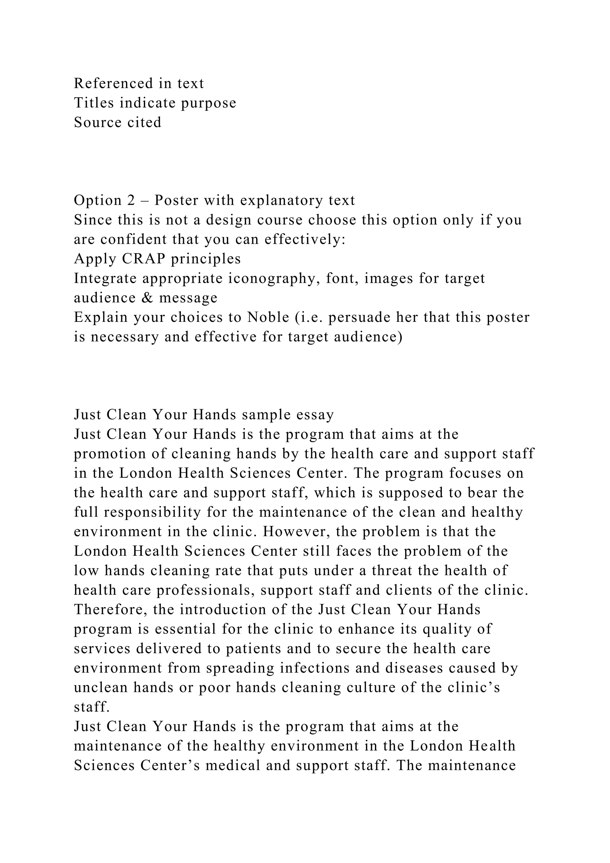 Assignment 2Just Clean your hands”BackgroundYou are .docx
