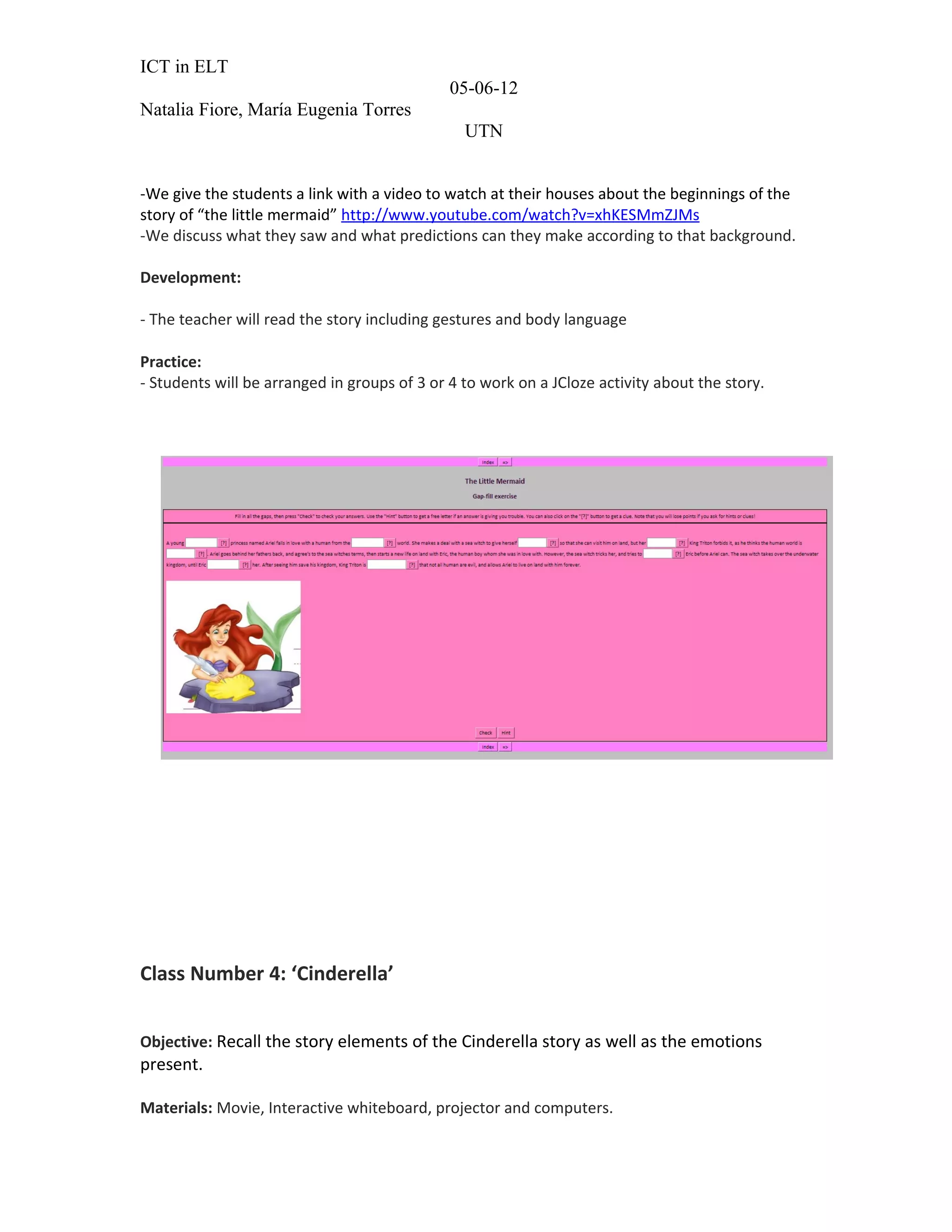 Assignment 2 lesson plan | DOC | Family/Children | Genres