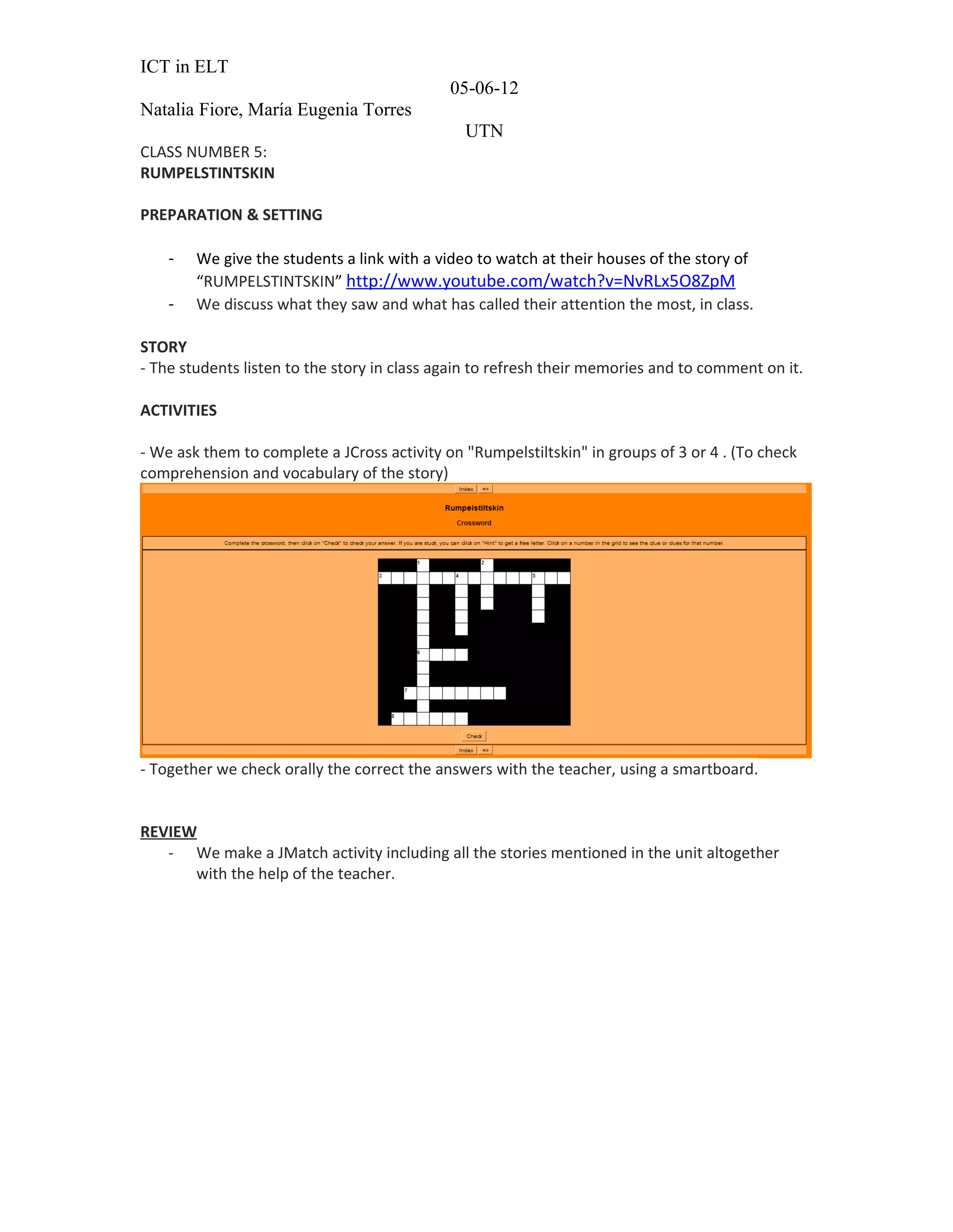 Assignment 2 lesson plan | DOC | Family/Children | Genres