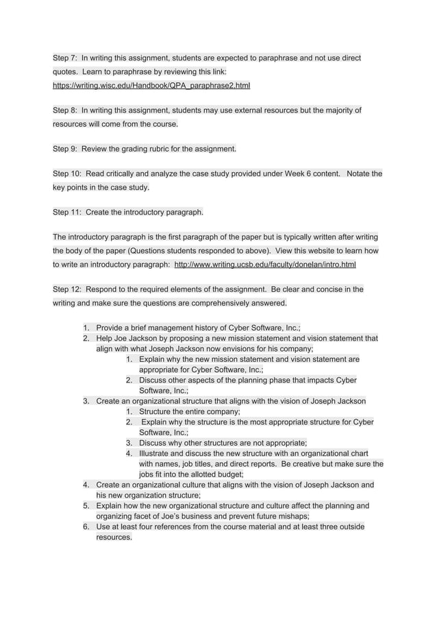 ASSIGNMENT 2: MINI-MANAGEMENT PLAN | PDF