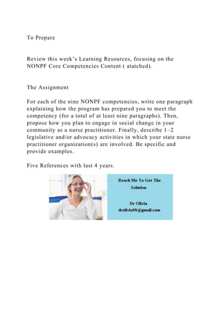 Assignment 2 National Organization of Nurse Practitioner Facult.docx