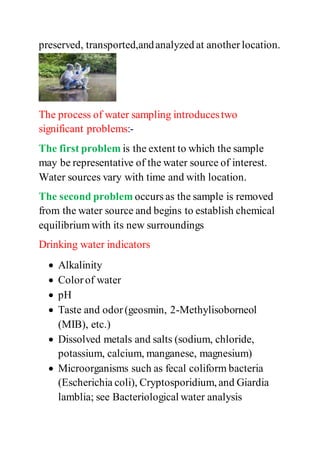 Polluted sample collection and preservation | PDF