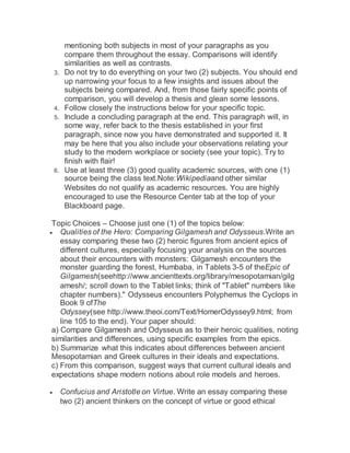 Assignment 2 project paper – comparative essay | DOCX | Homework and Study | Education