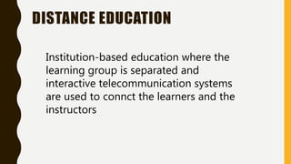 history of distant education | PPT