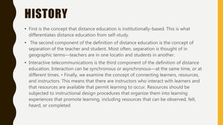 history of distant education | PPT
