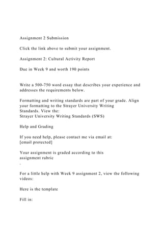 Assignment 2 SubmissionClick the link above to submit your a.docx