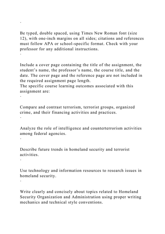 Assignment 2 Terrorist Organization Research a foreign terror.docx