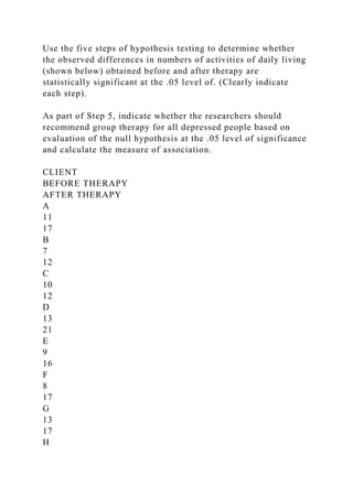 Assignment 2 Tests of SignificanceThroughout this assignmen.docx