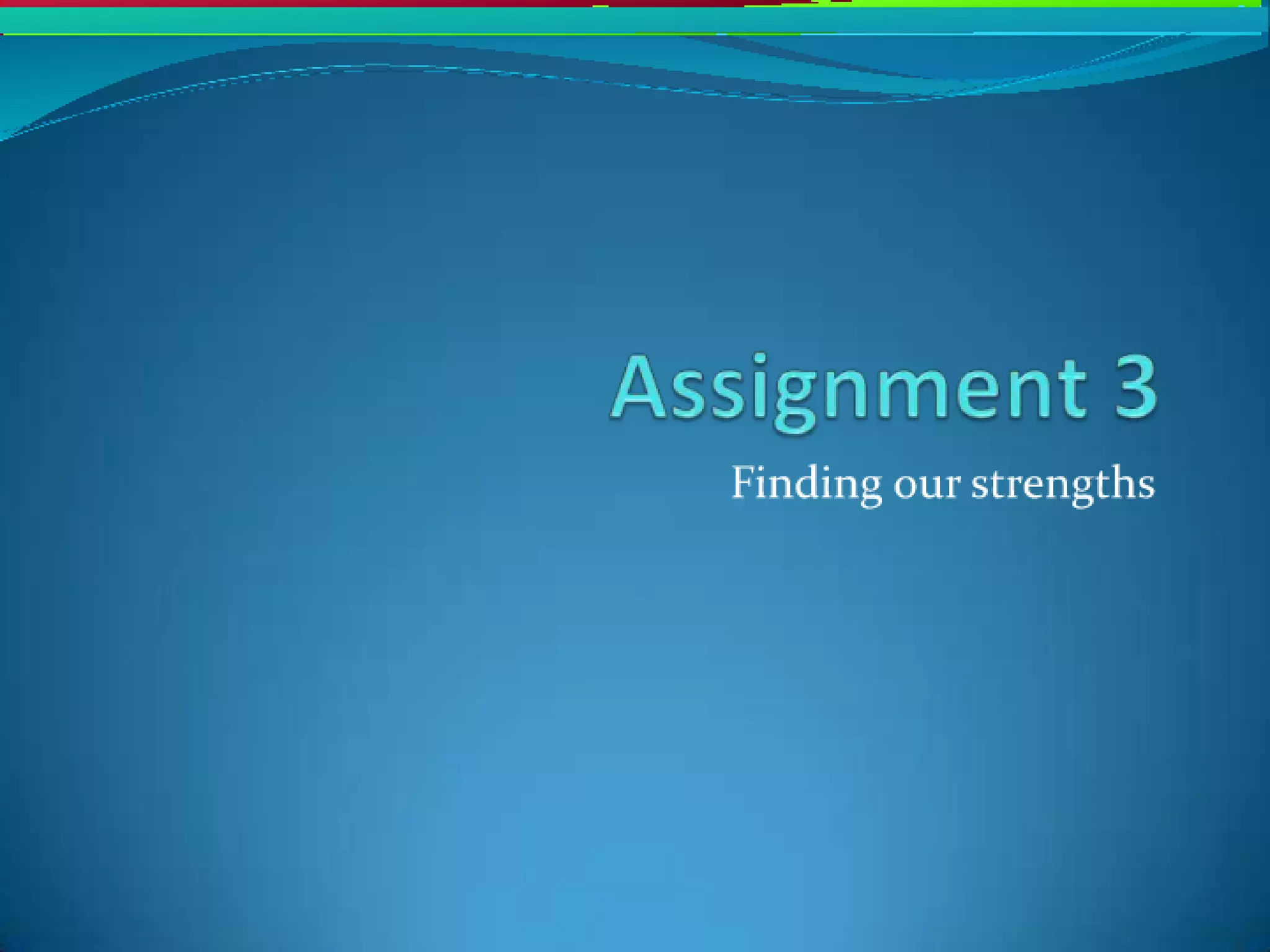 Assignment 3 | PPT
