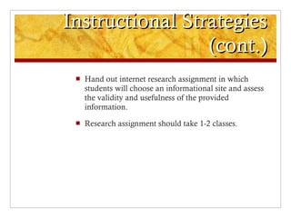 Assignment #3-Cross-Curricular Media Activity | PPT | Educational Assessment | Education