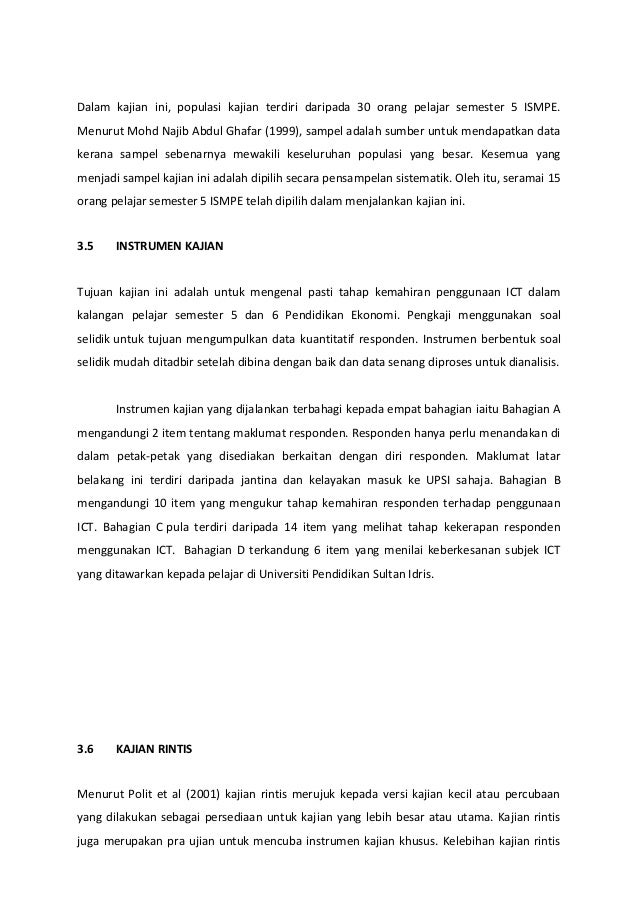 Kelebihan Kajian Rintis