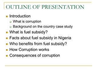 The consequences of corruption in the Nigerian Oil Sector | PPTX | Debated Sensitive Social ...
