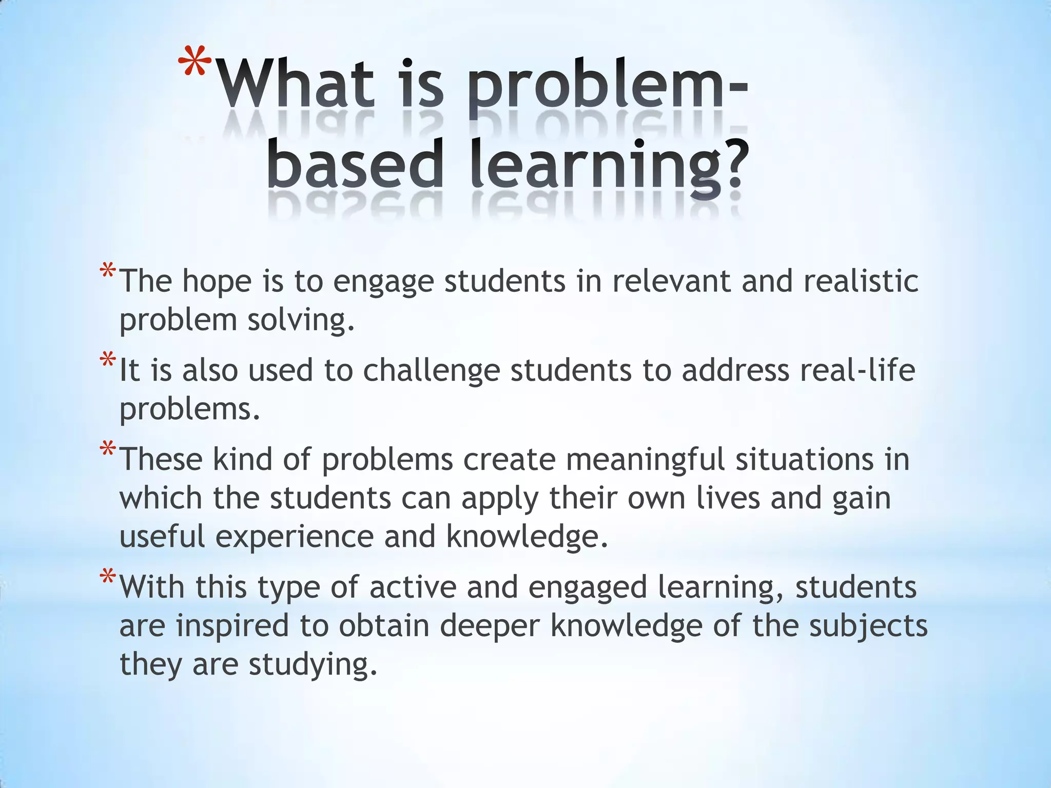 Problem-based Learning | PPT