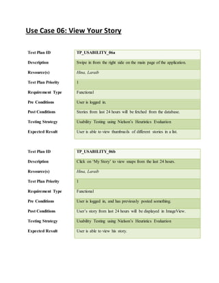 Snapchat Usability Testing | DOCX