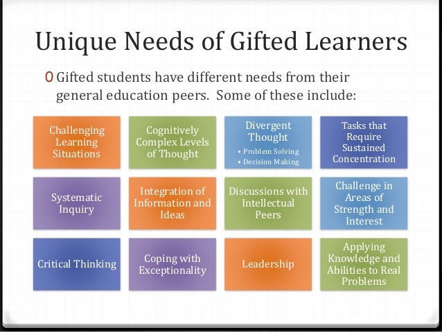 Understanding The Unique Needs Of Gifted Students Understanding The Unique Needs Of Gifted Students