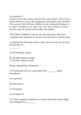 Assignment 3.Please review the course web site for access dates.docx