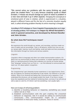 Reframing Problem | PDF