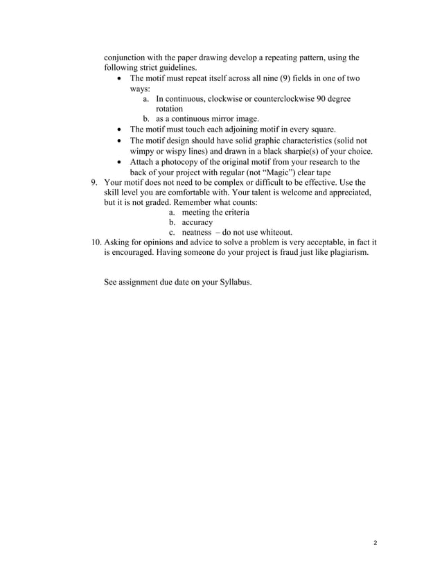Assignment #3 pattern thinking | DOC