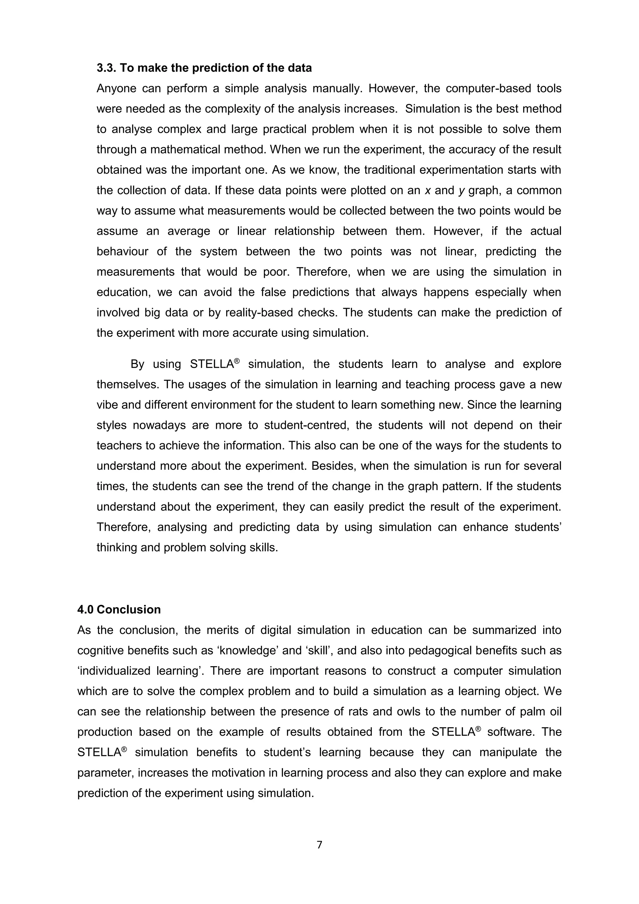 Assignment 3 - Report on STELLA Simulation | PDF