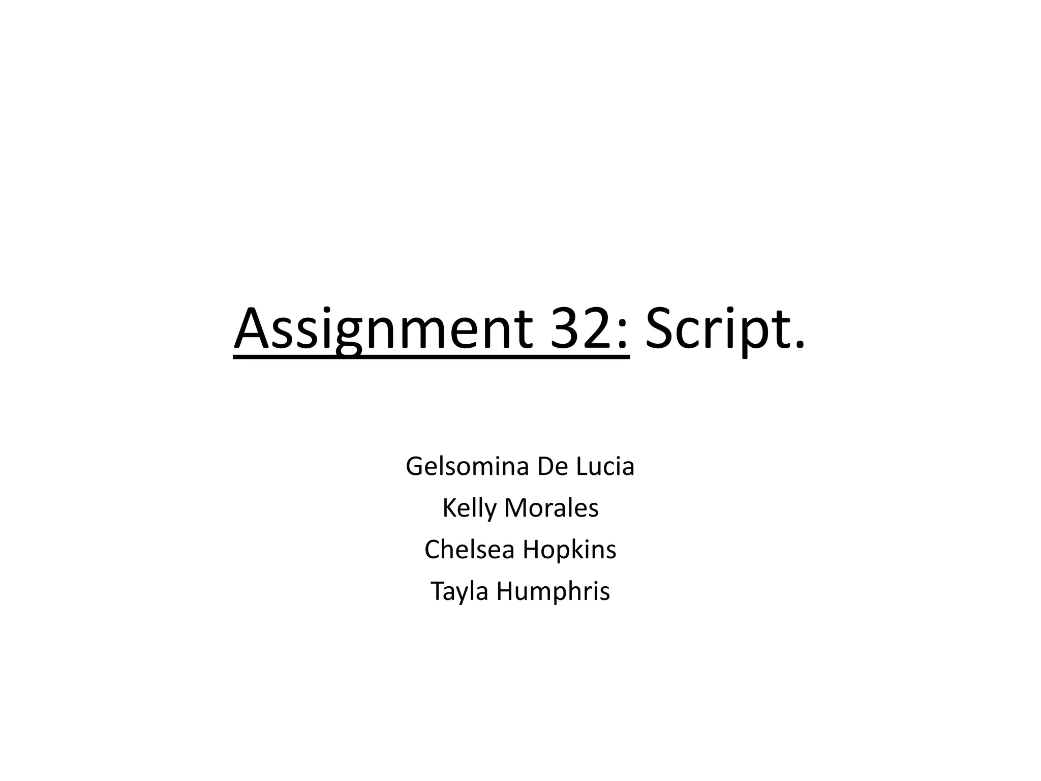 Assignment 32 | PPTX