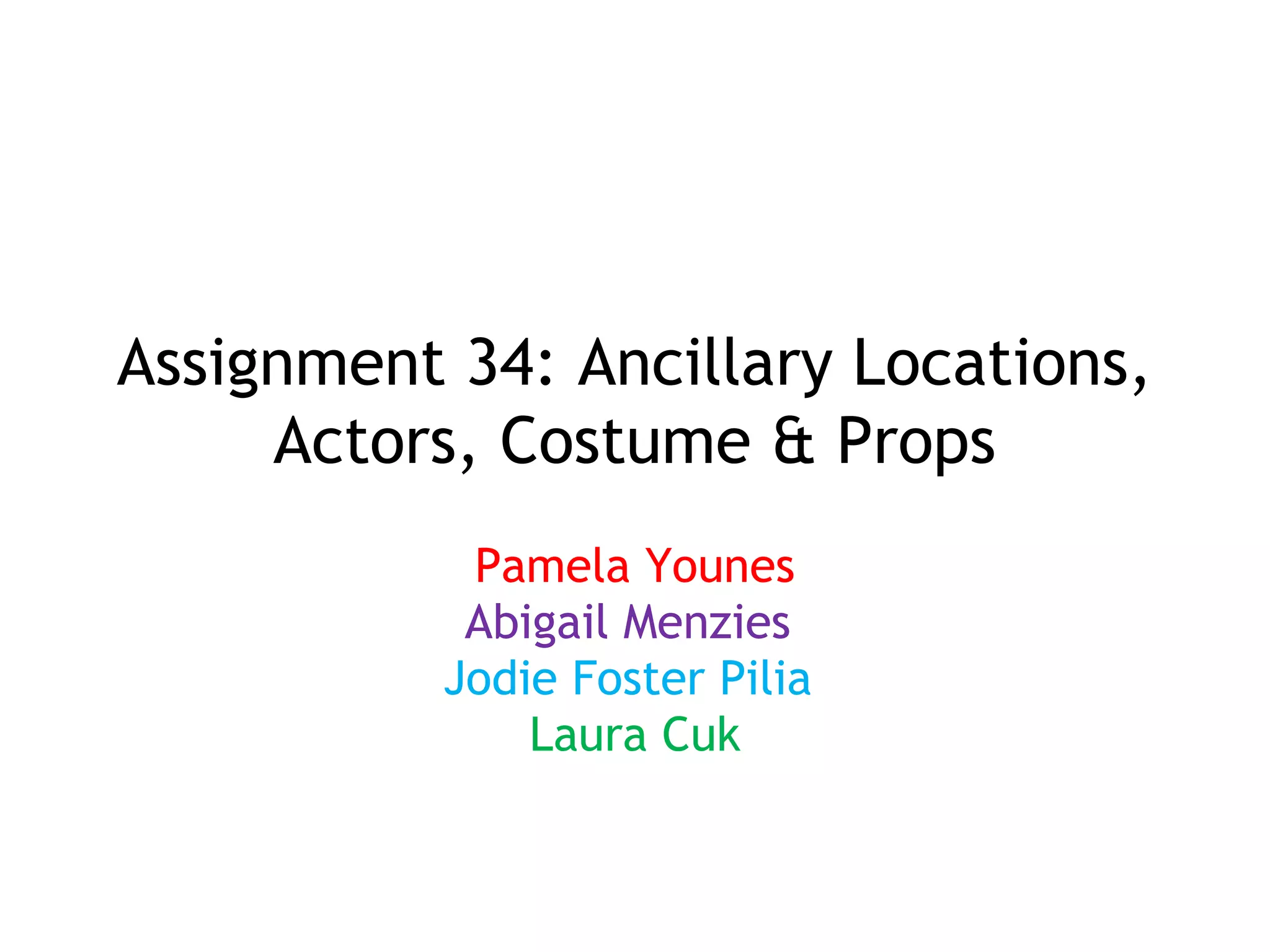 Assignment 34 pp | PPT