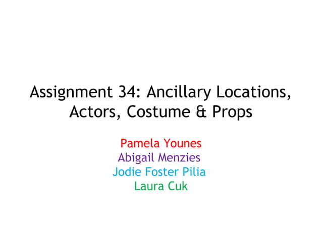 Assignment 34 pp | PPT